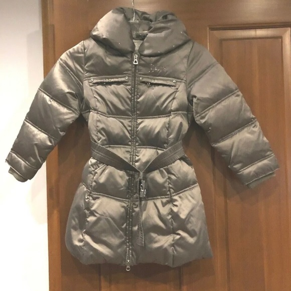 Geox | Jackets & Coats | Geox Respira Metallic Down Puffer Girl Jacket ...